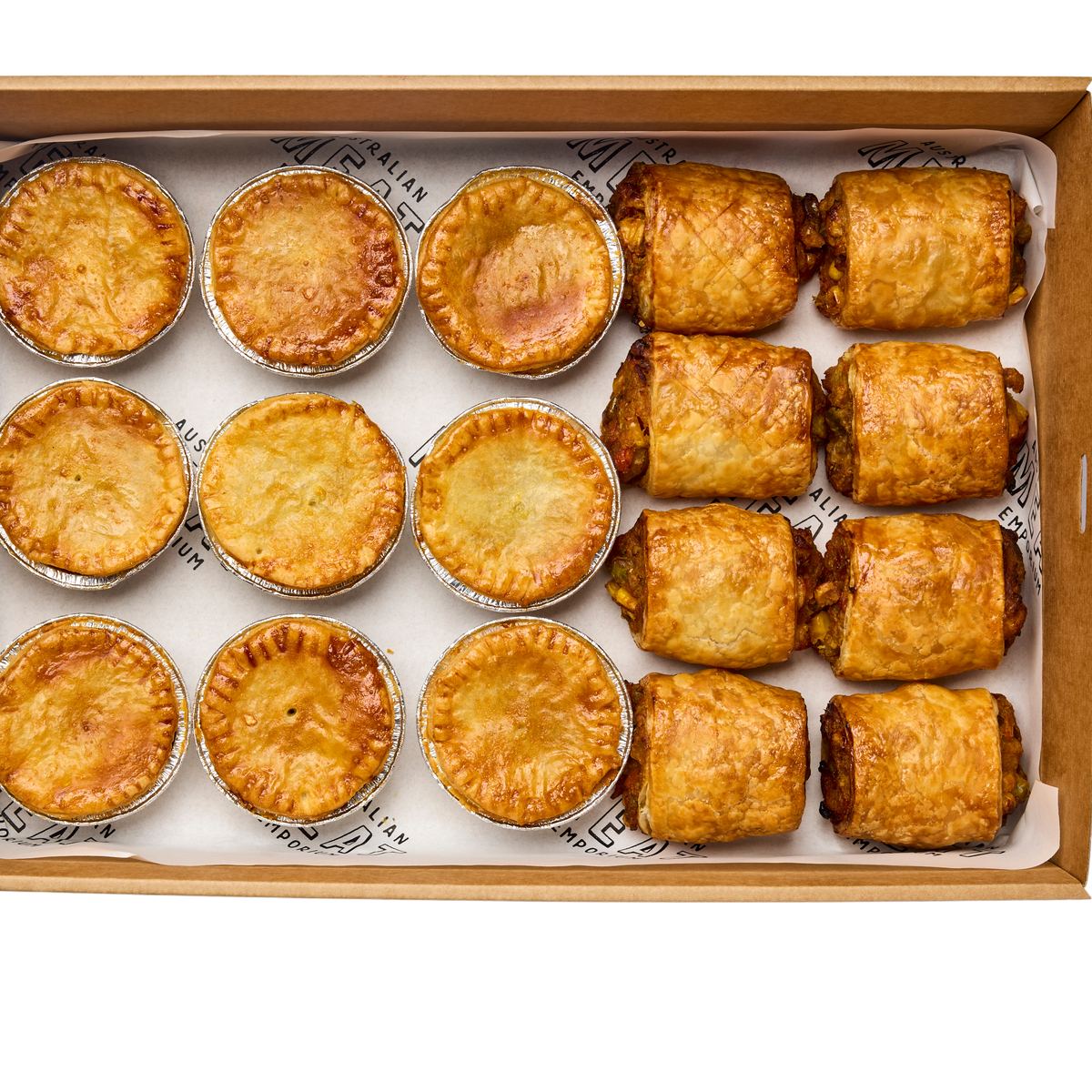 Mixed Mini Pie & Sausage Roll Box – Australian Meat Emporium